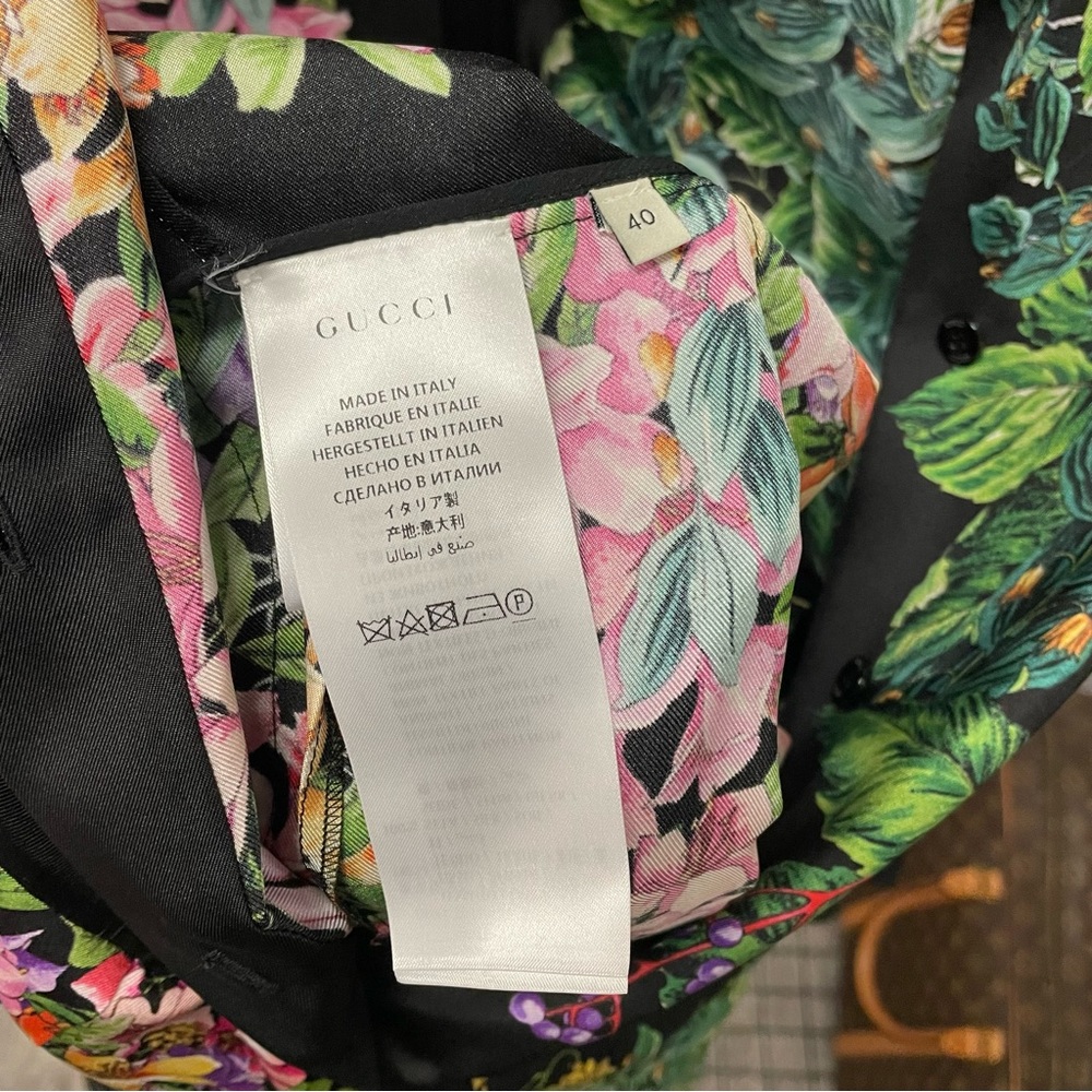 Gucci Floral Long Sleeve Silk Dress - Gem